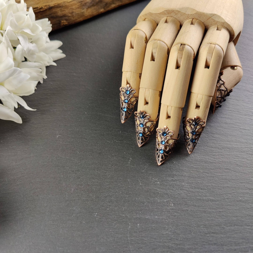 Claw Set duchess of Midnight Claws, Finger Tips, Nail Jewelry, Finger ...