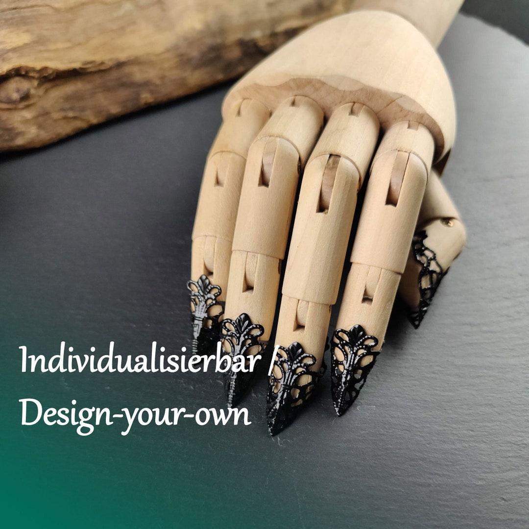 Individual Black Claw Set ~ Claws, Finger Tips, Nail Jewelry, Finger ...