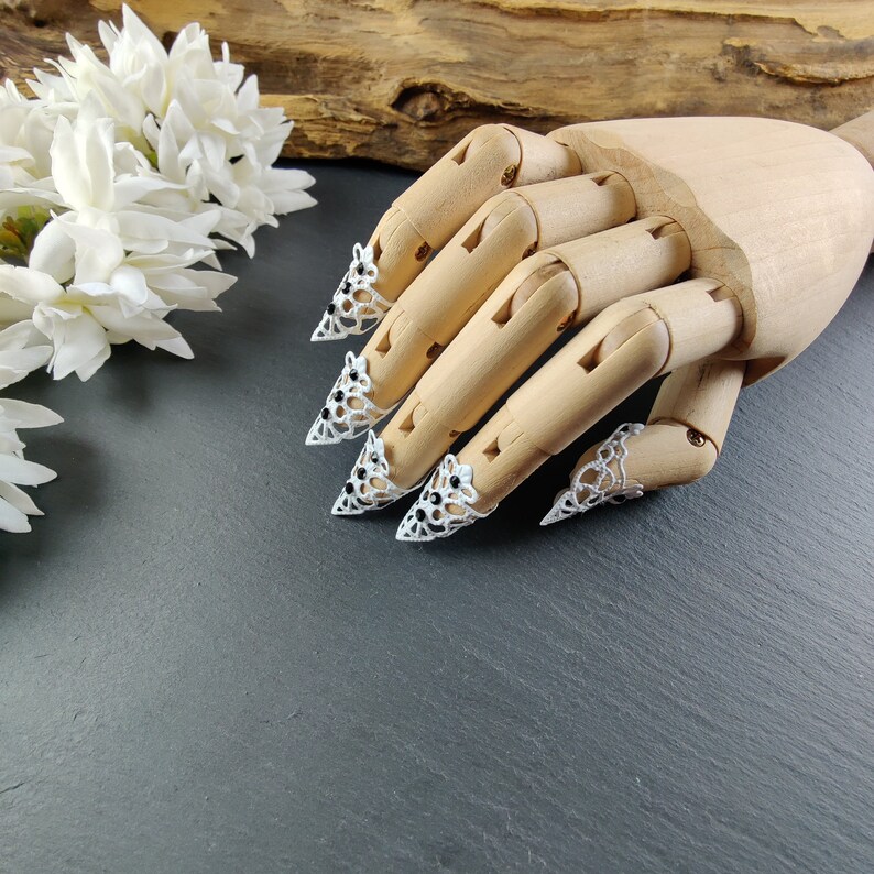 Claw Set "mistress of Darkness" ~ Claws, Finger Tips, Nail Jewelry ...