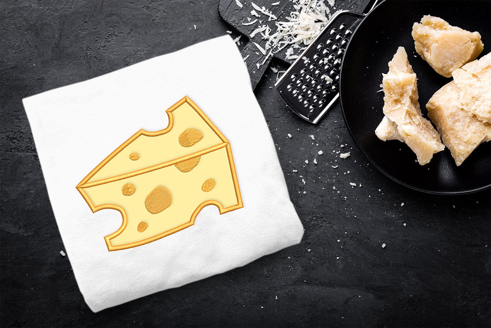 Fold in the Cheese Applique Embroidery Design File - Etsy