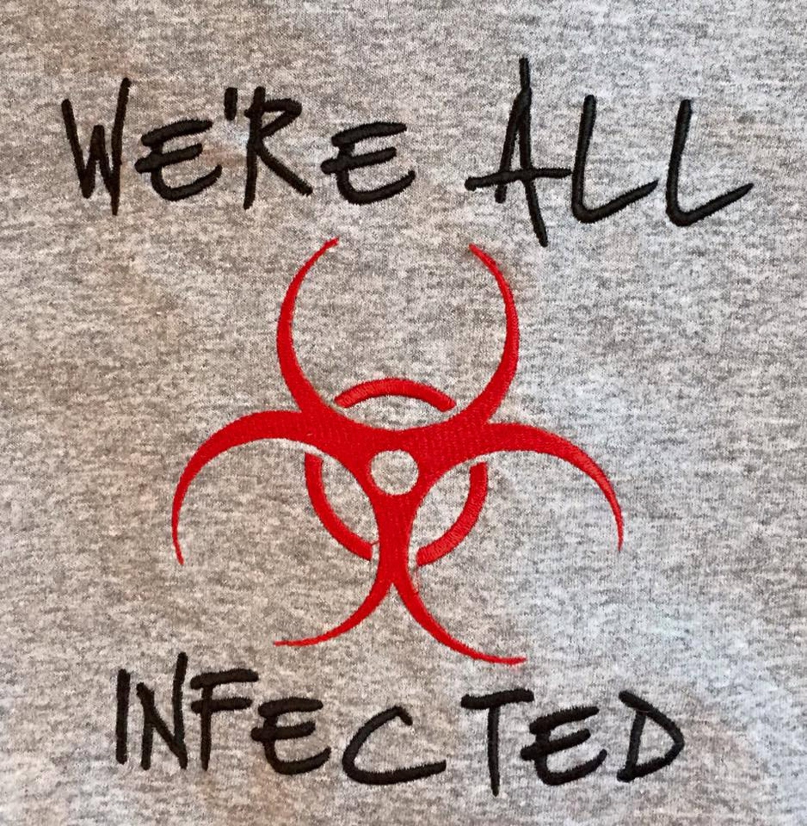 We're All Infected Zombie Inspired Embroidery Design File - Etsy