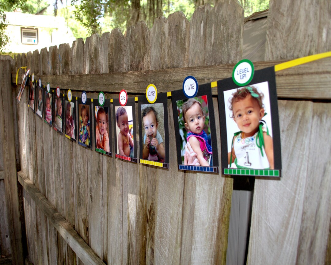 Instant Download Geek Up! Level up Year Photo Banner - PDF FILE - Etsy