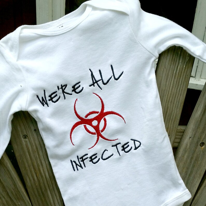 We're All Infected Zombie Inspired Embroidery Design File - Etsy