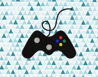 Video Game Controller Microsoft Xbox 360 Style Applique Embroidery ...