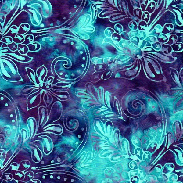 Purple Teal Fabric - Etsy