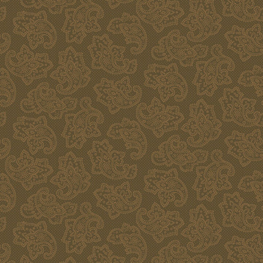 9402-33 BROWN DOTTED PAISLEY Quilt Fabric, Gratitude & Grace Whatnots ...