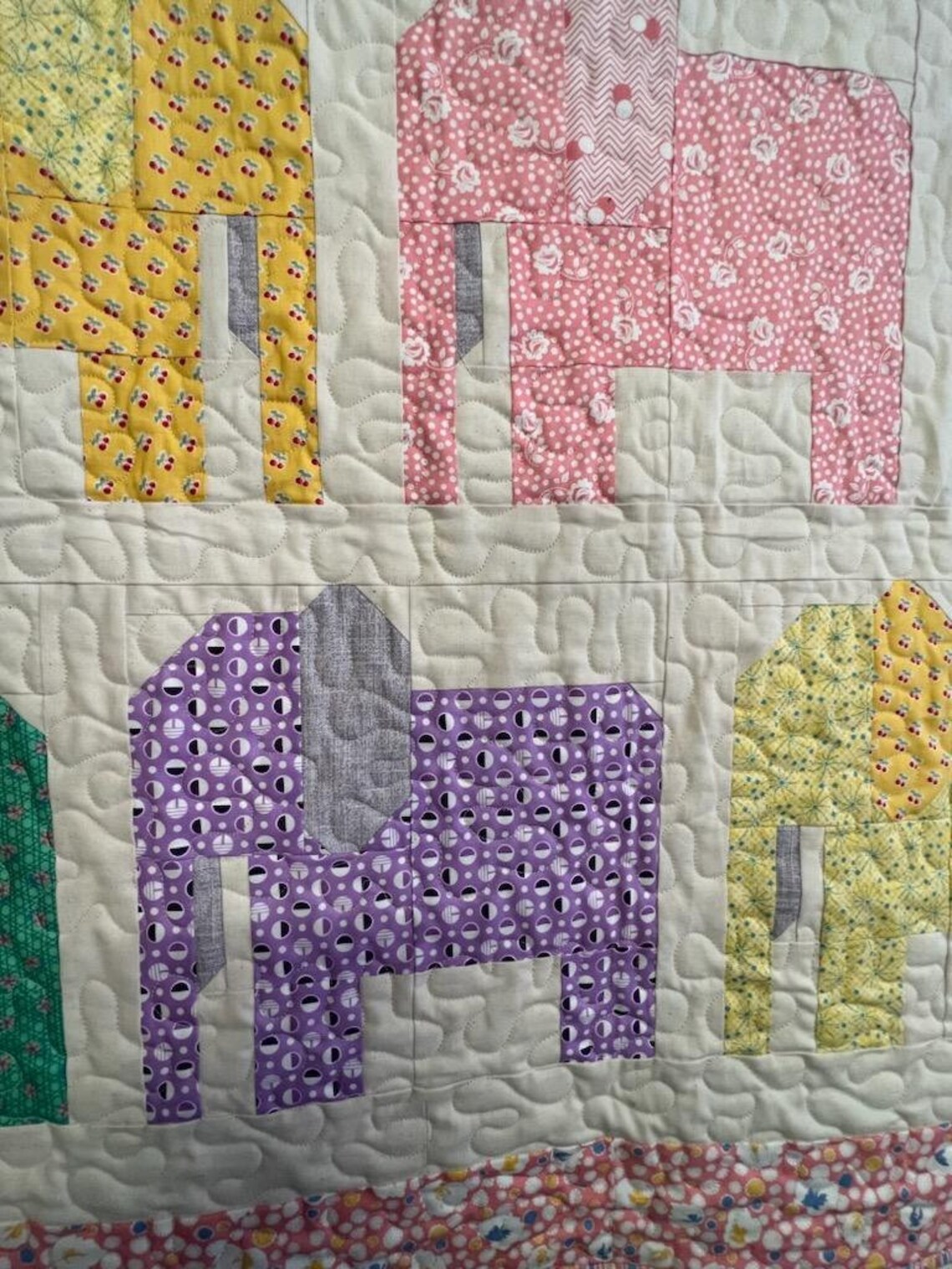STOMPING GROUND QUILT Kit, Children's Elephant Kit, 65" X 76" - Etsy