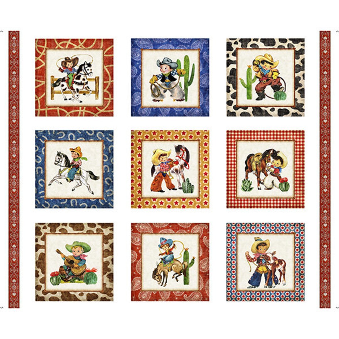 1649-29845-Z COWBOY UP QUILT Panel, Quilting Treasures, 36 X 42/44 - Etsy