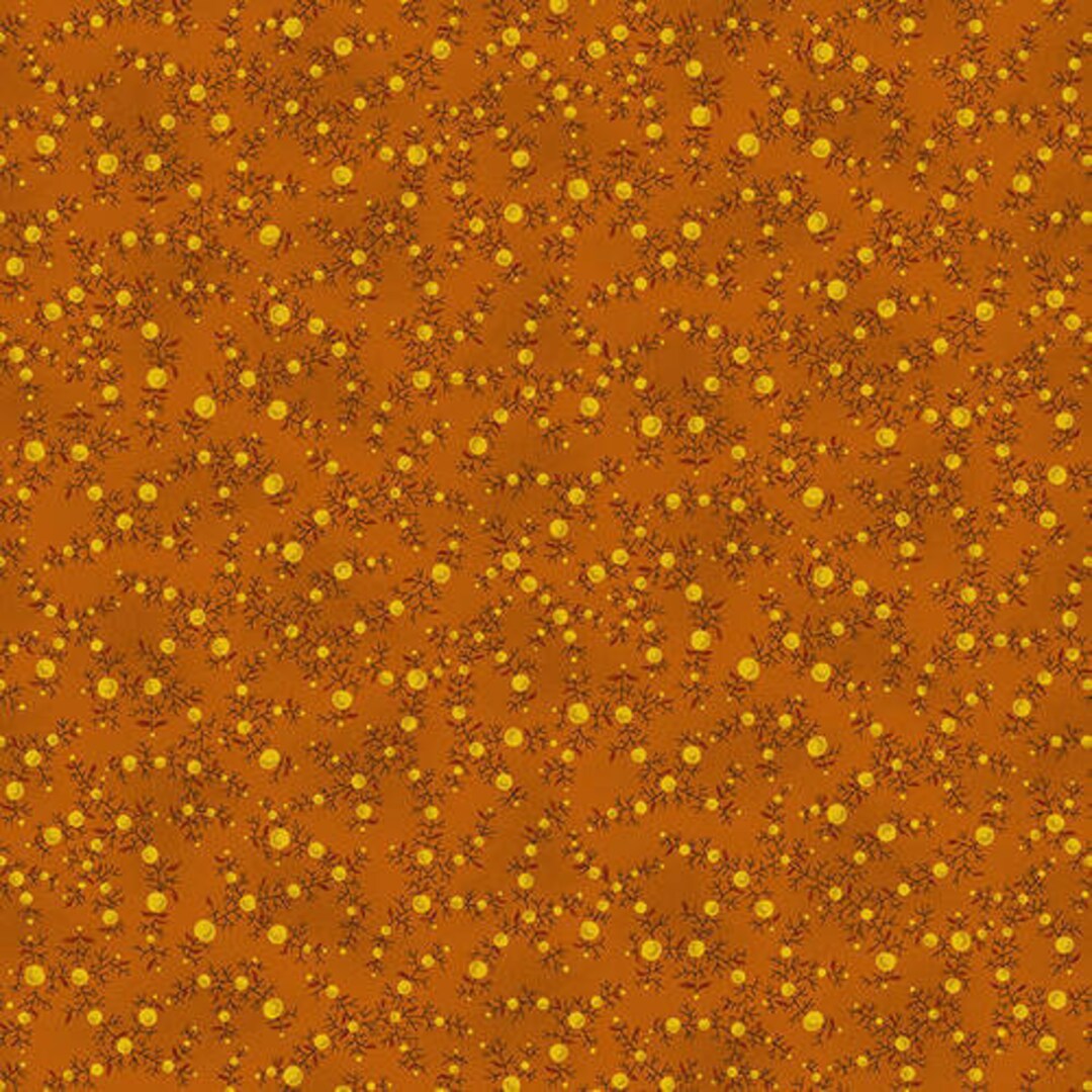 9406-30 ORANGE BITTERSWEET VINES Quilt Fabric, Gratitude & Grace ...