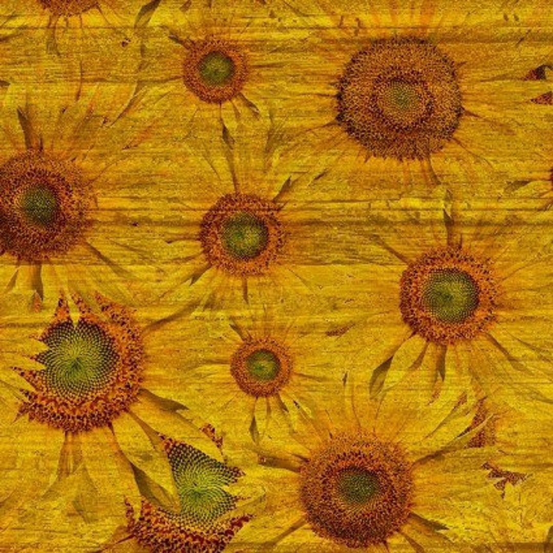 10271-33 THE LAND I Love Gold Sunflowers Quilt Fabric, Benartex Fabric ...