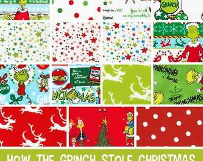 HOW THE GRINCH Stole Christmas! Layer Cake, Robert Kaufman, 42 Pieces ...