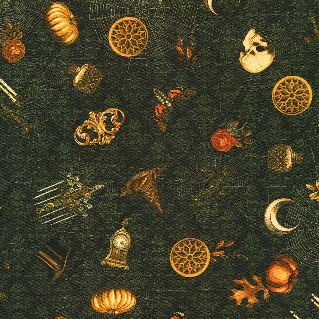 SRKD-22477-231 DREADFUL DELIGHTS Nightfall Quilt Fabric, Robert Kaufman ...