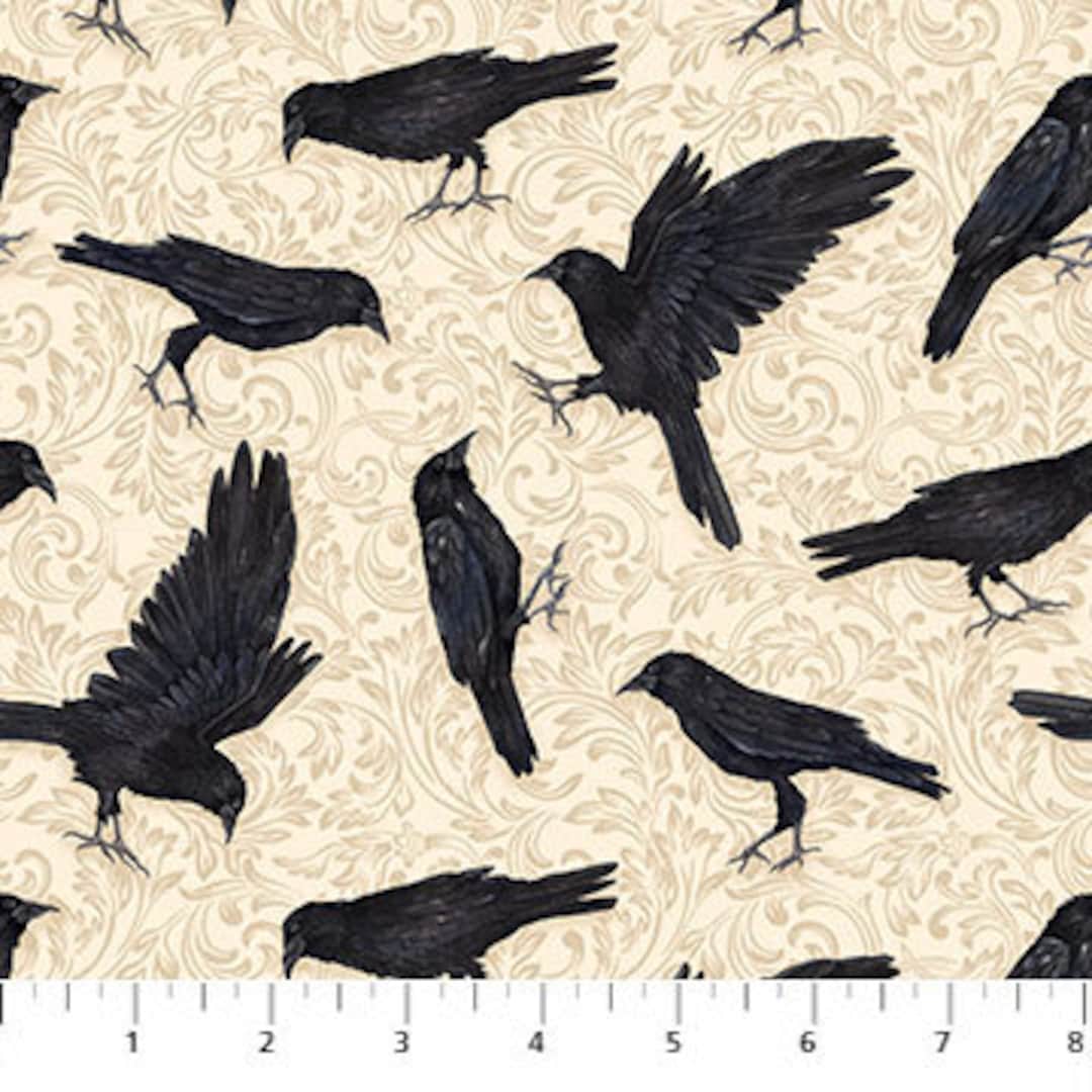 24763-11 CANDELABRA CREAM/BLACK Crows Quilt Fabric, Northcott Fabrics ...