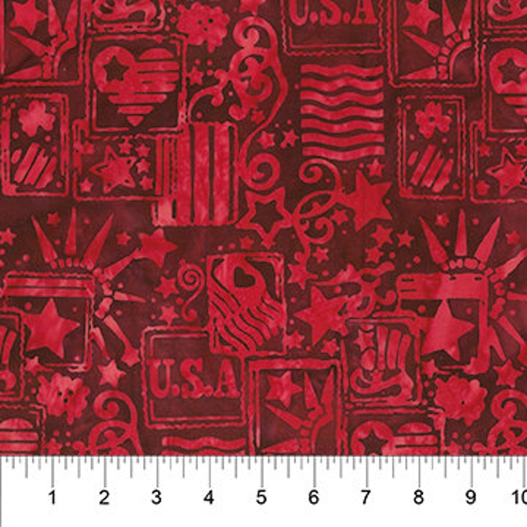 80673-24 BANDANA RED BATIK Quilt Fabric, Banyan Batiks, Fabric by the ...