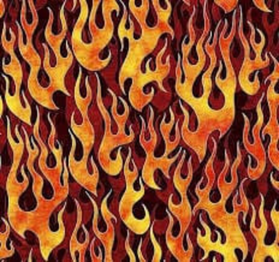 1649-26296-R 5 ALARM FLAMES Quilt Fabric, Quilting Treasures, Truck ...