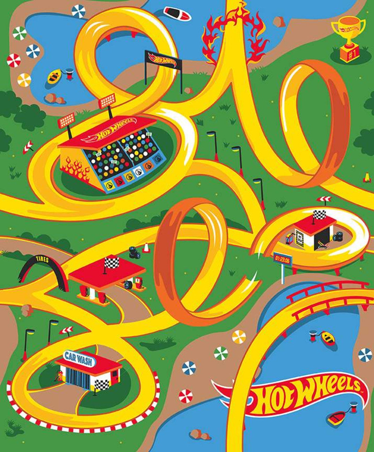 VP9754-MULTI HOT WHEELS Canvas Panel Quilt Fabric Riley - Etsy