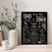 Custom 60th Birthday Poster, 1964 Sign Board, Born in 1964, Photo ...