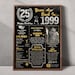 Personalized 1999 Birthday Poster, 1999 Fun Facts Board, 25th Birthday ...