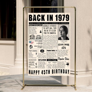 1979 Fun Facts, 45th Birthday Poster, Custom 45th Anniversary Gift ...