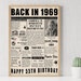 Custom 1969 Birthday Sign, 55th Anniversary Poster, 55 Years Ago Back ...