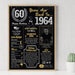 Custom 60th Birthday Poster, 1964 Sign Board, Born in 1964, Photo ...