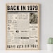 1979 Fun Facts, 45th Birthday Poster, Custom 45th Anniversary Gift ...