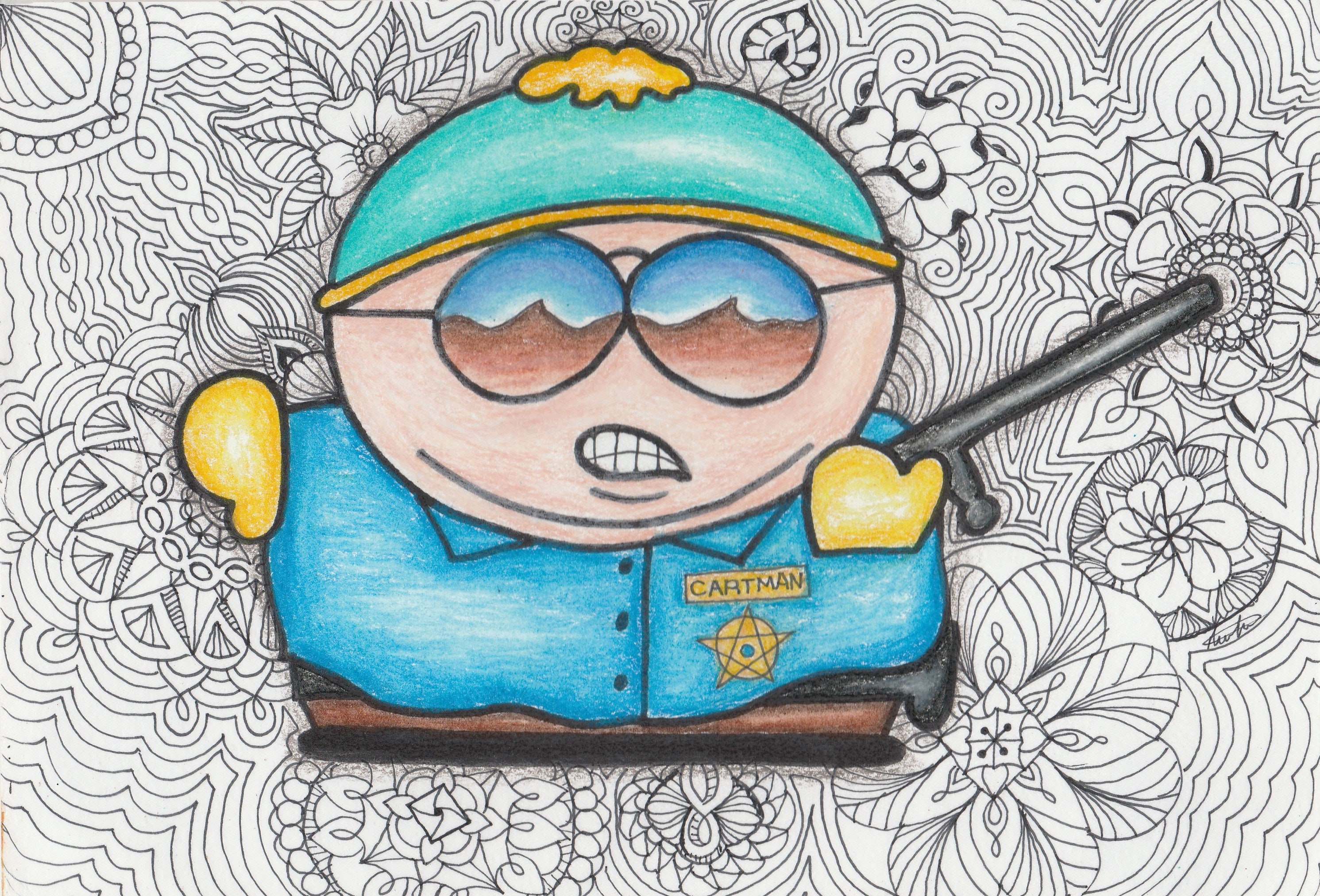 How To Draw South Park Cartman