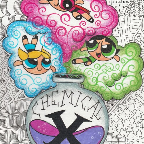 Custom Powerpuff Couple Digital Art Drawing Based of the - Etsy