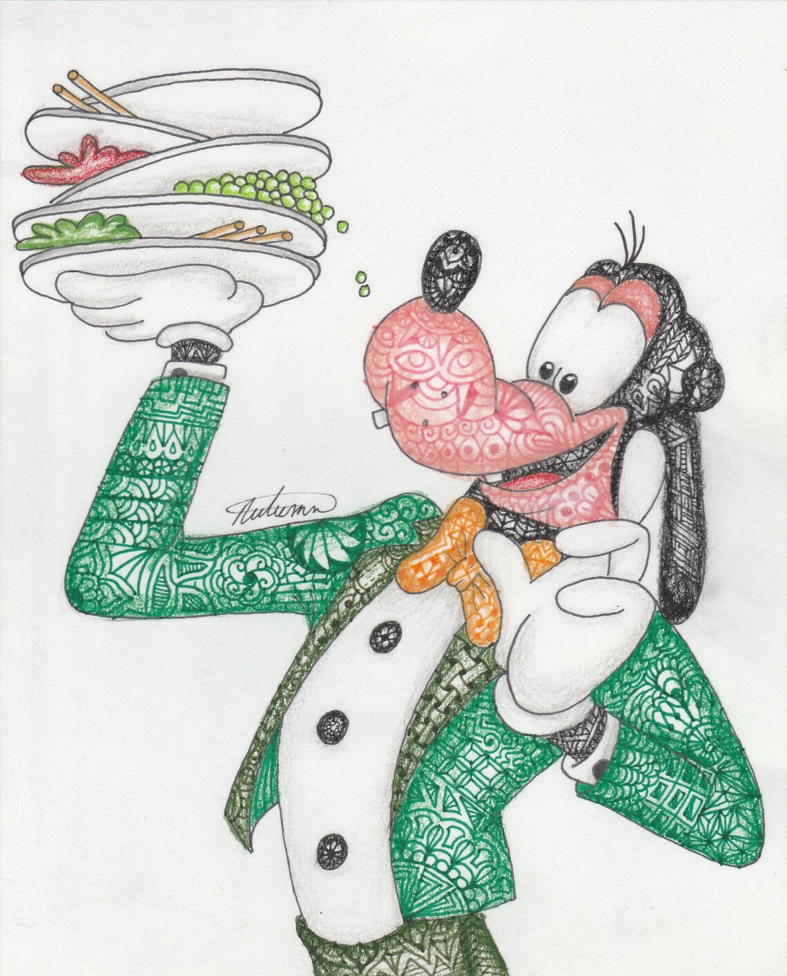 Waiter Goofy Digital Download - Etsy