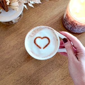 Heart Coffee Stencil Coffee Stencil Valentine's Day Coffee Stencil - Etsy