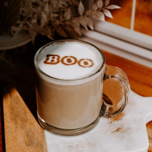 BOO Coffee Stencil Boo Halloween Stencil Latte Art Stencil - Etsy