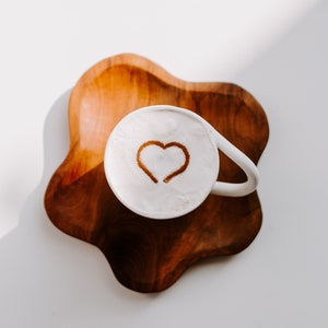 Heart Coffee Stencil Coffee Stencil Valentine's Day | Etsy