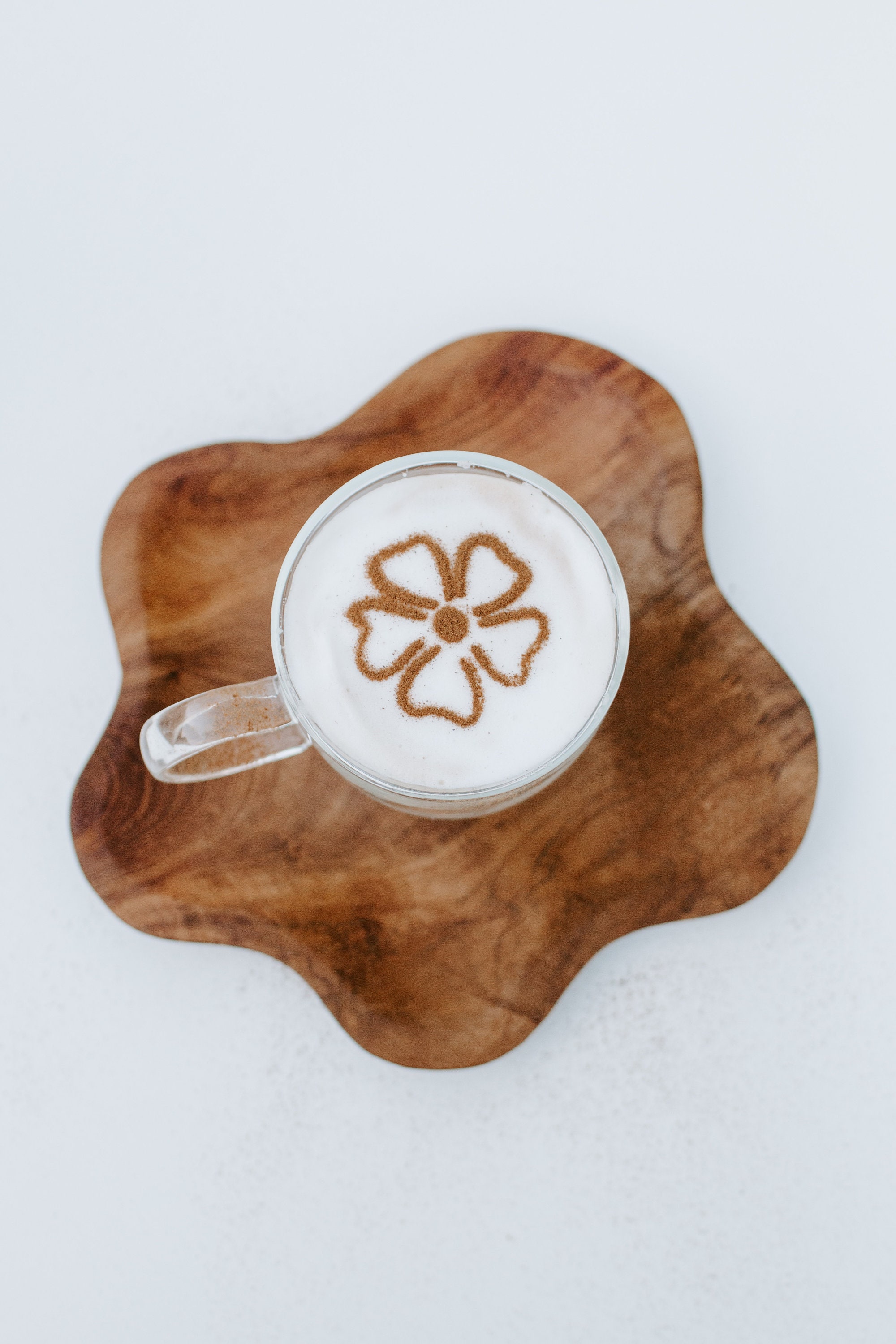 Simple Flower Coffee Stencil Flower Coffee Stencil Floral | Etsy