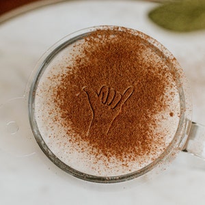 Shaka Coffee Stencil Hang Loose Coffee Stencil Latte Art Stencil - Etsy