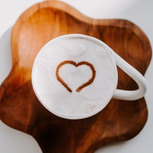 Heart Coffee Stencil Coffee Stencil Valentine's Day - Etsy