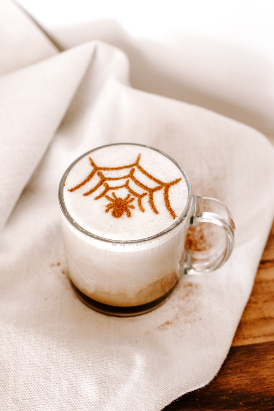 Spider Web Coffee Stencil Spider Web Stencil Foam Art Stencil Latte Art ...