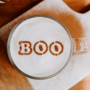 BOO Coffee Stencil Boo Halloween Stencil Latte Art Stencil - Etsy
