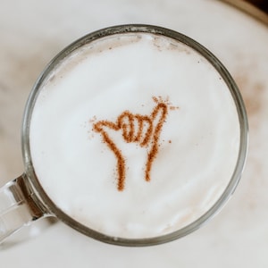 Shaka Coffee Stencil Hang Loose Coffee Stencil Latte Art - Etsy
