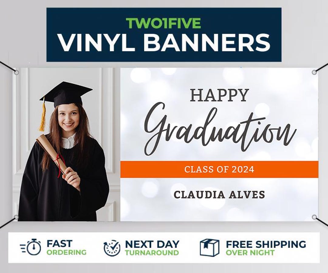 Custom Graduation Photo Banner: Personalized Vinyl Sign - Etsy
