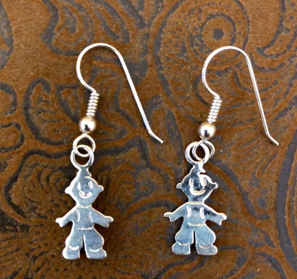 Sterling Silver Little Boy Earrings 330 - Etsy
