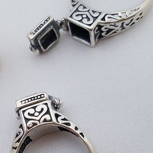 Sterling Silver Prayer Box Ring With Mustard Seed 988 - Etsy