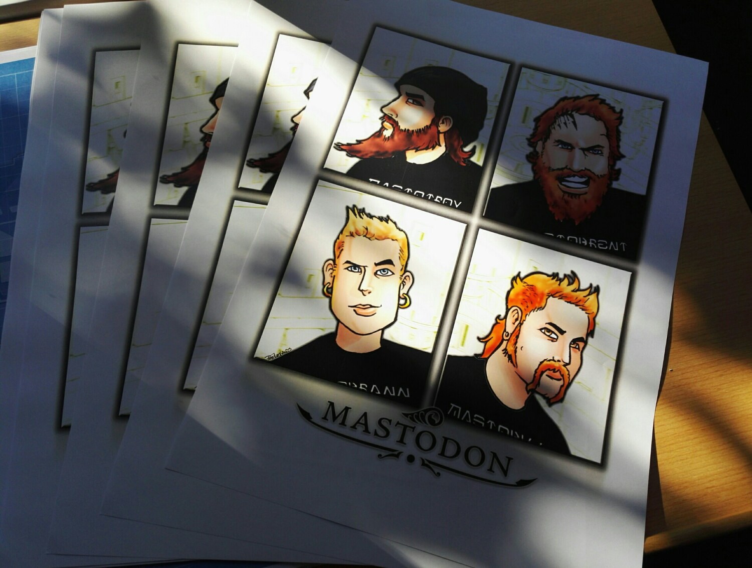 Mastodon - Cartoon Heads Art Print A3 - Etsy