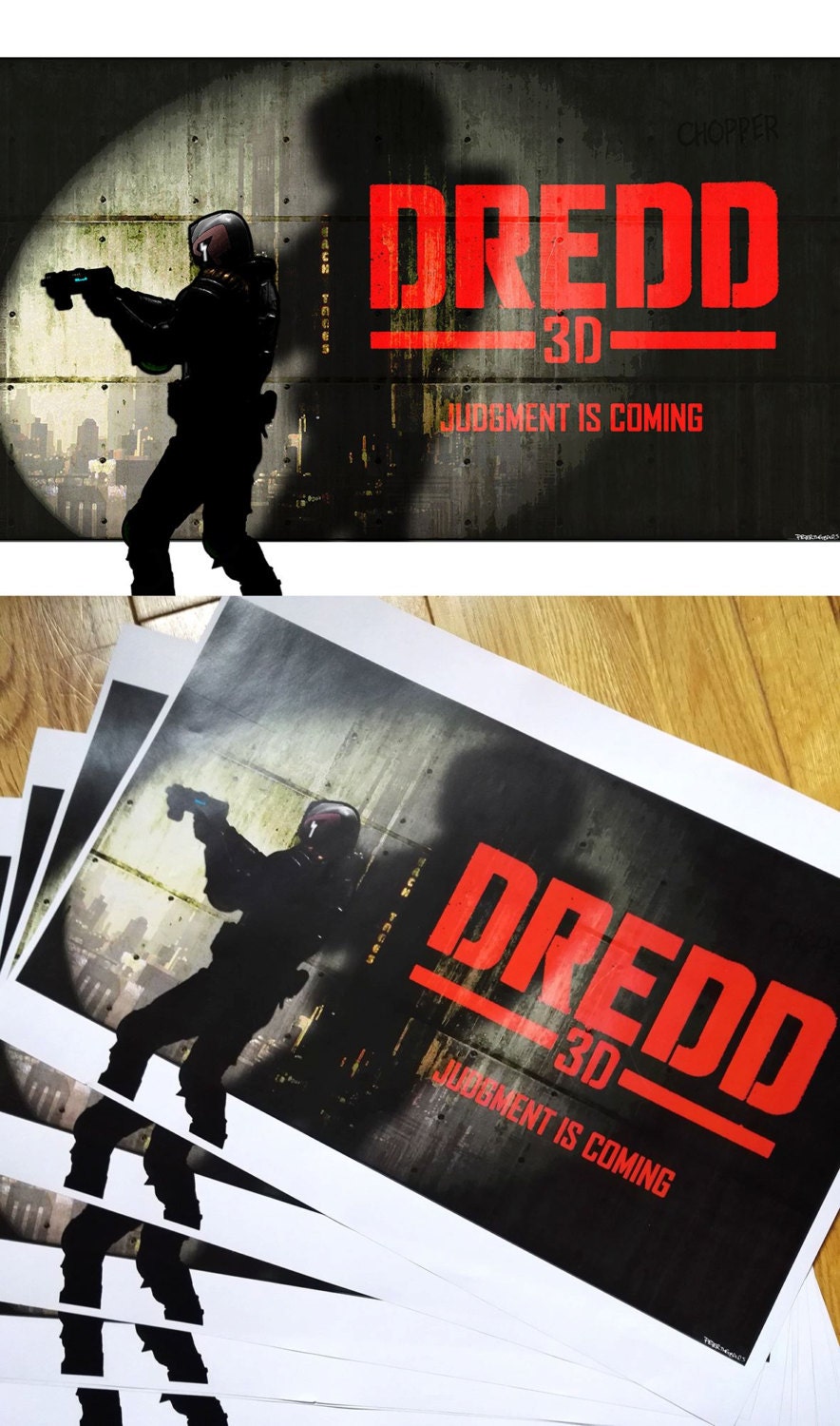 Dredd 3D A3 Art Print - Etsy UK