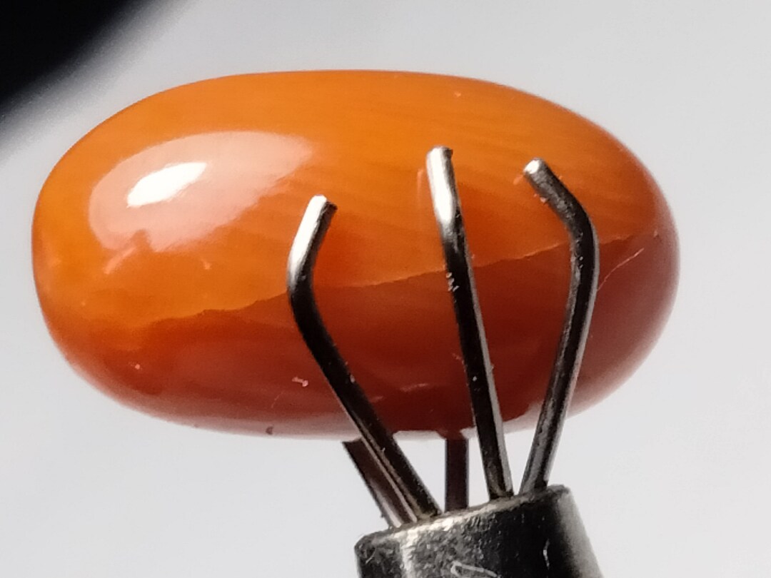 Aesthetic Natural Elongated Oval Shape Red Coral 3.20 Ct 11.5 X 6.6 X 5 ...