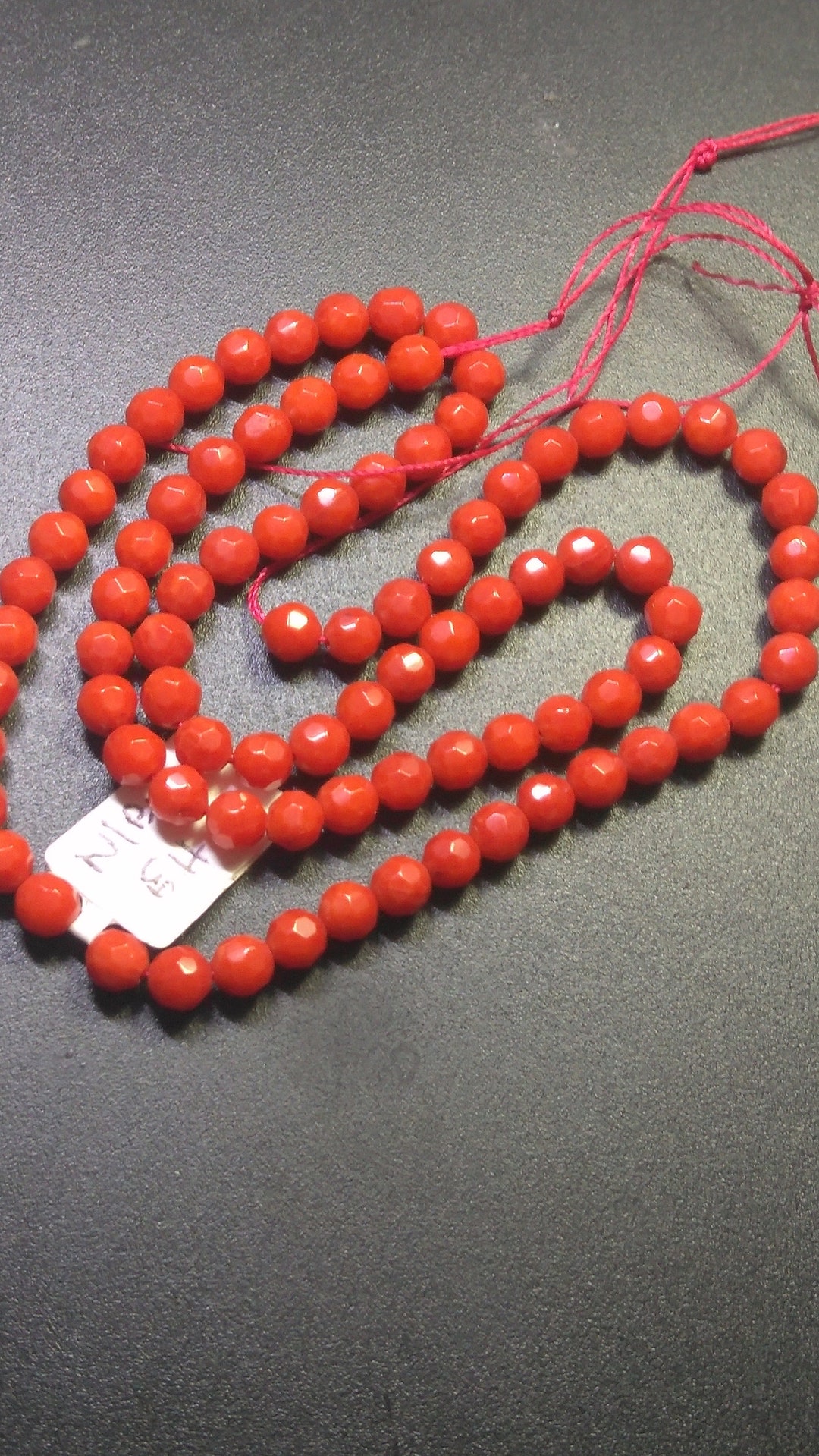 Charming Natural Round Red Corals Size 4.00-4.5 Mm in String Length 15 ...