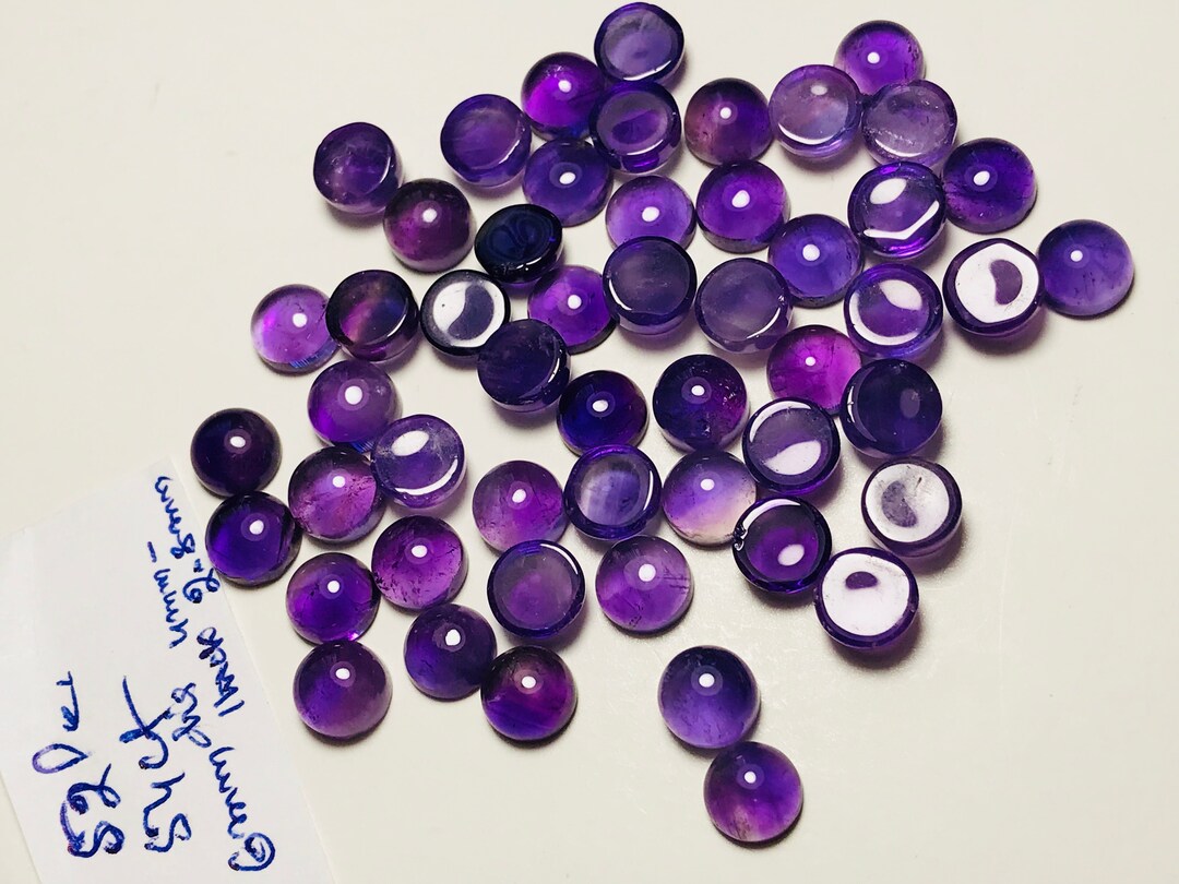 Untreated Natural Round Shape Amethyst in 6.0 Mm Average Sizes 54 Ctw ...