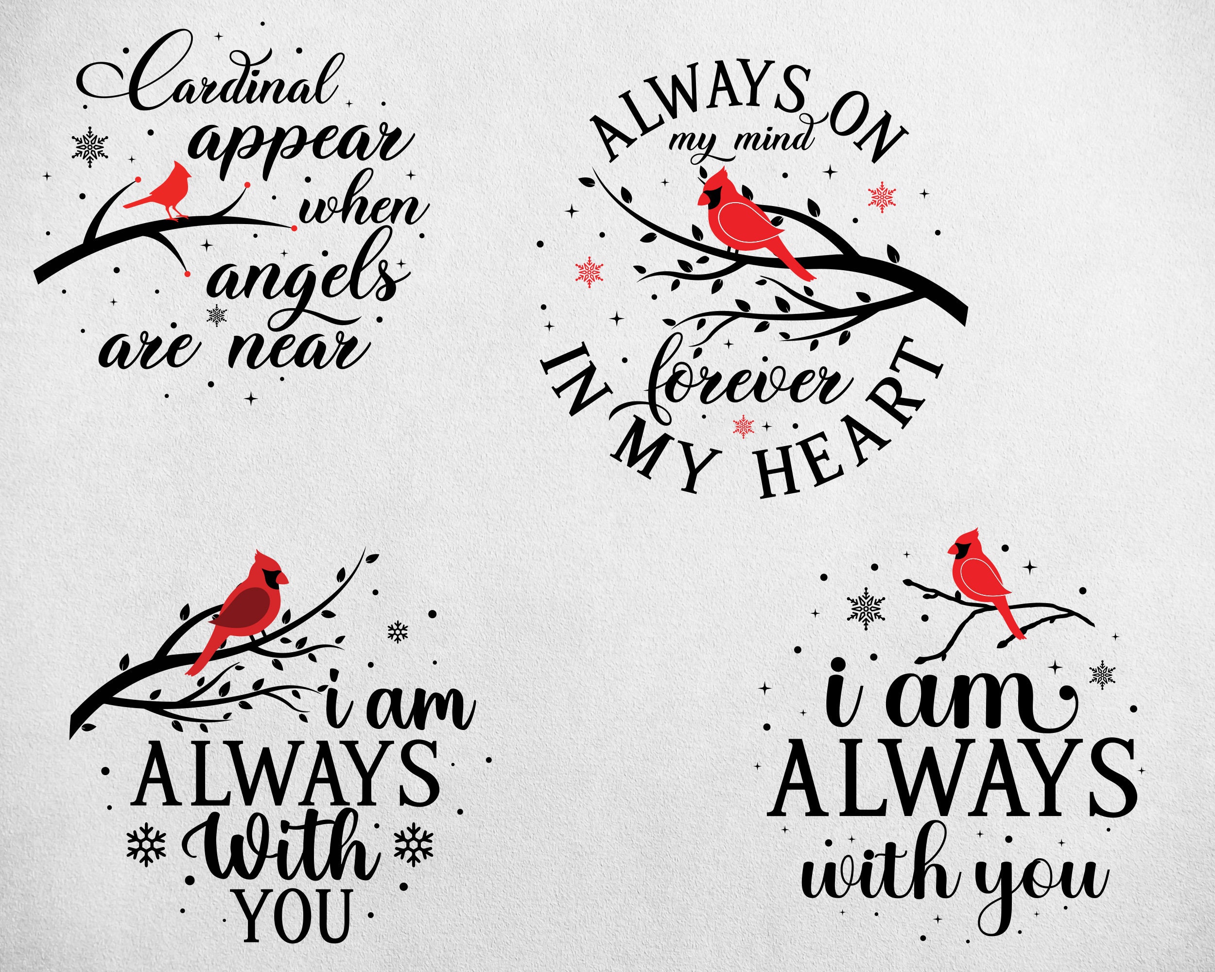 Christmas Cardinal Ornament Svg Bundle Memorial Christmas - Etsy