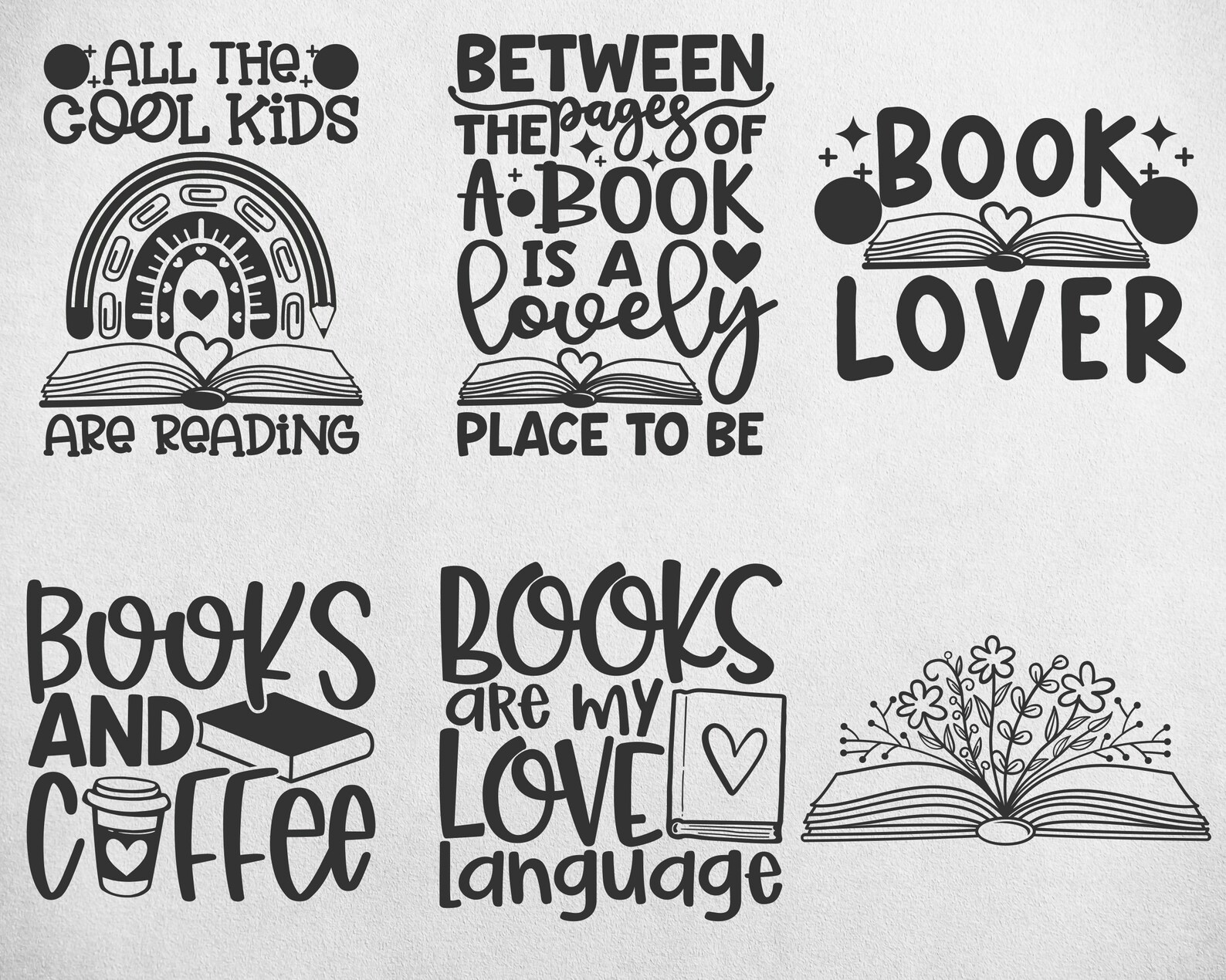 Livres svg bundle livre svg lecture svg amateur de livres - Etsy France