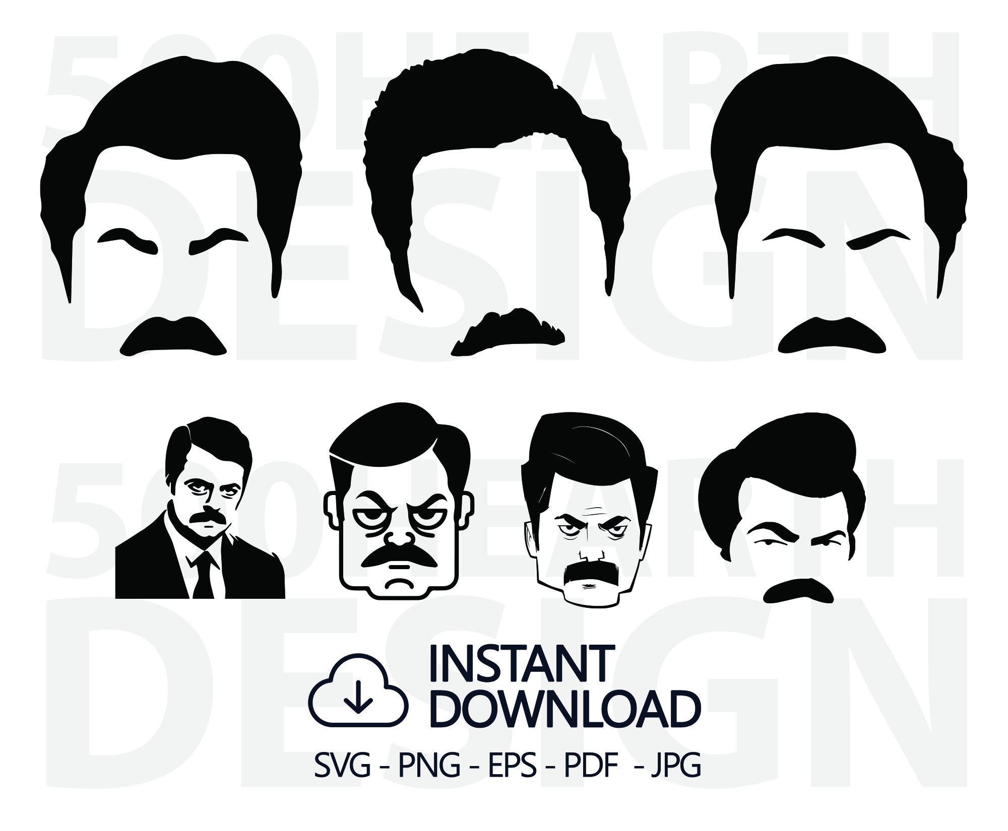 Ron Swanson Silhouette