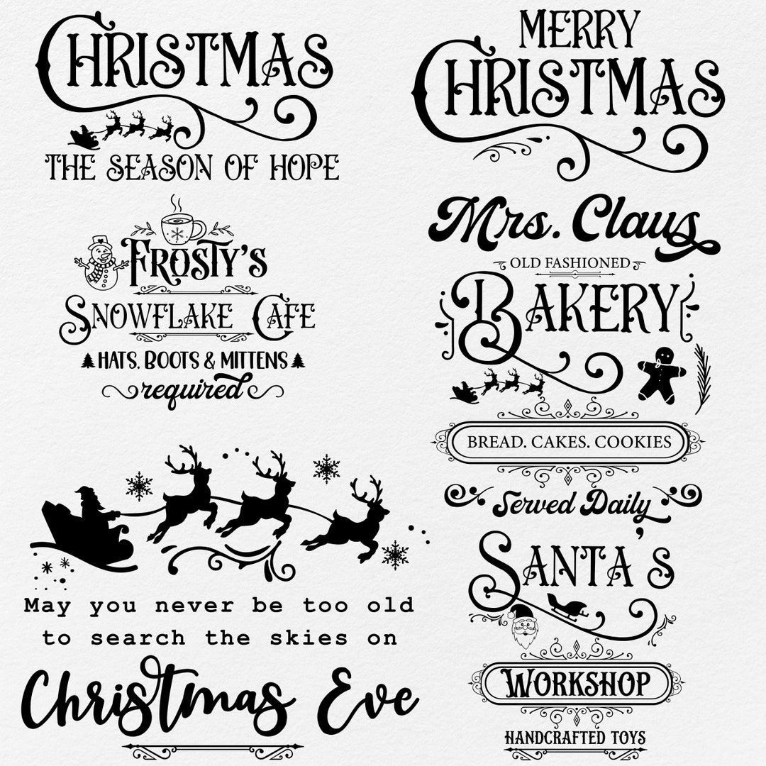 Farmhouse Christmas Sign Svg Bundle, Farmhouse Christmas Svg, Christmas ...